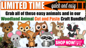 Free Printable Woodland Cut and Paste Bear Craft