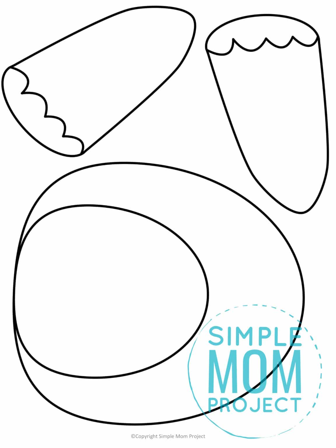 Printable Hippo Paper Bag Puppet Template - Simple Mom Project