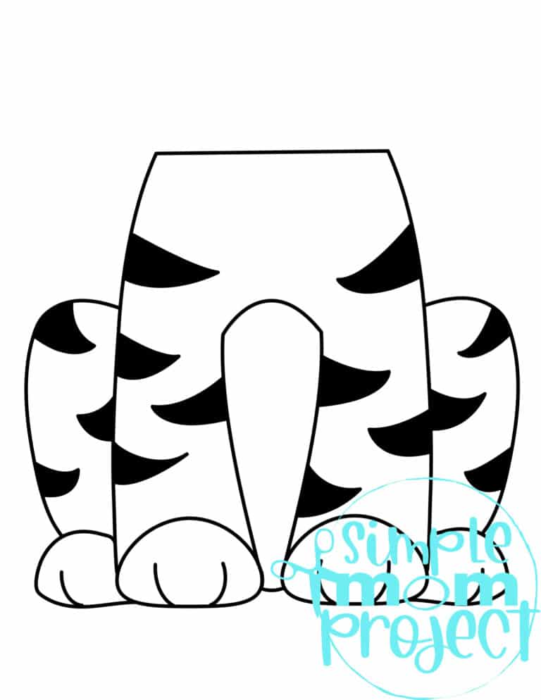 Printable Tiger Paper Bag Puppet Template - Simple Mom Project