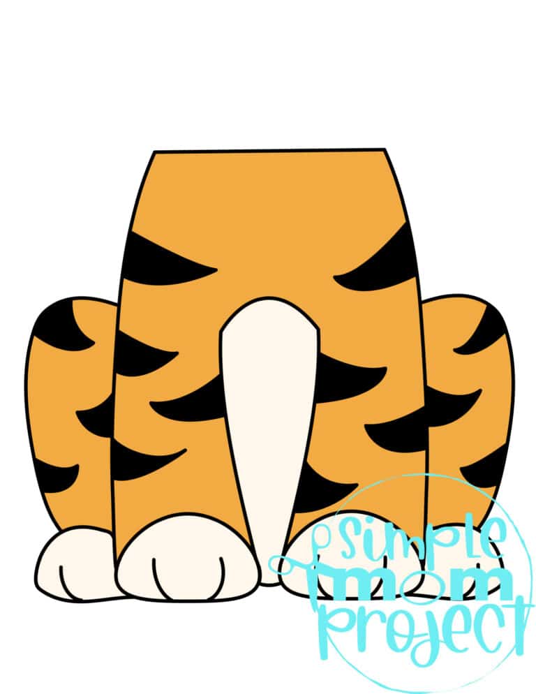 Printable Tiger Paper Bag Puppet Template - Simple Mom Project