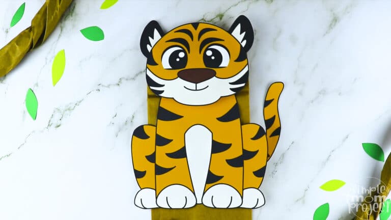 Printable Tiger Paper Bag Puppet Template – Simple Mom Project