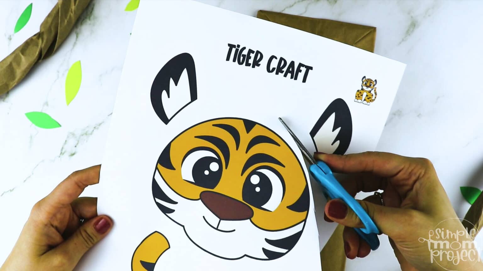 Printable Tiger Paper Bag Puppet Template – Simple Mom Project