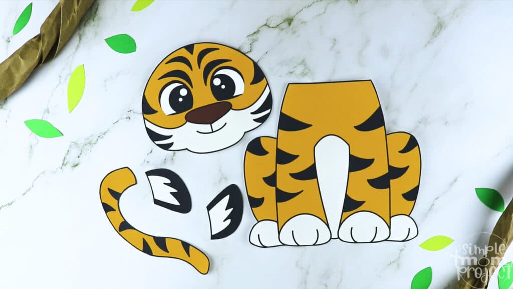 Printable Tiger Paper Bag Puppet Template – Simple Mom Project