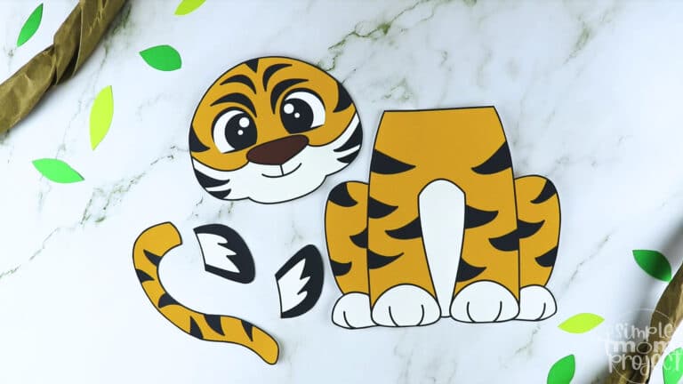 Printable Tiger Paper Bag Puppet Template – Simple Mom Project