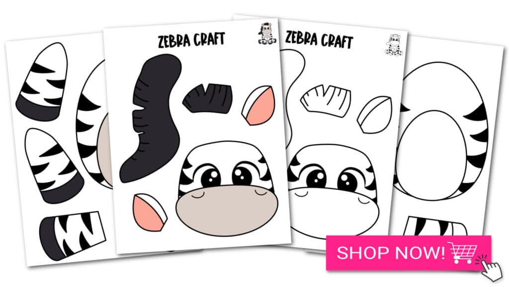 Printable Zebra Paper Bag Puppet Template - Simple Mom Project