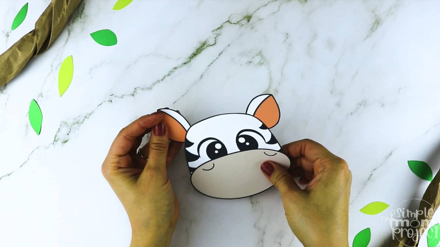 Printable Zebra Paper Bag Puppet Template - Simple Mom Project