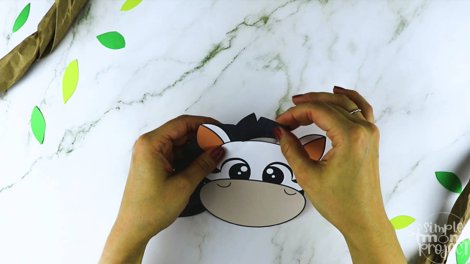 Printable Zebra Paper Bag Puppet Template - Simple Mom Project