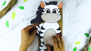 Printable Zebra Paper Bag Puppet Template - Simple Mom Project