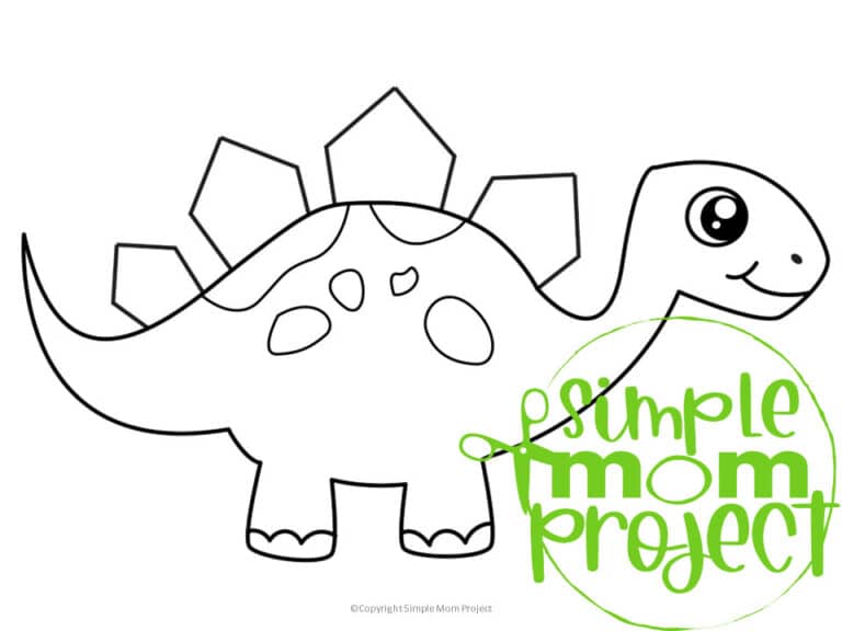 Free Printable Stegosaurus Template - Simple Mom Project