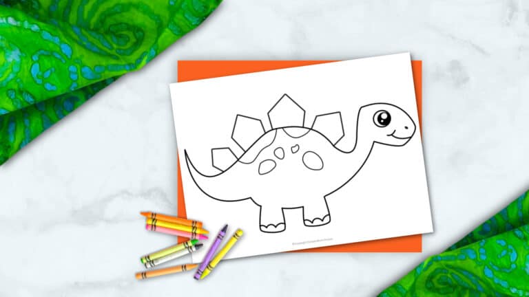 Free Printable Stegosaurus Template - Simple Mom Project