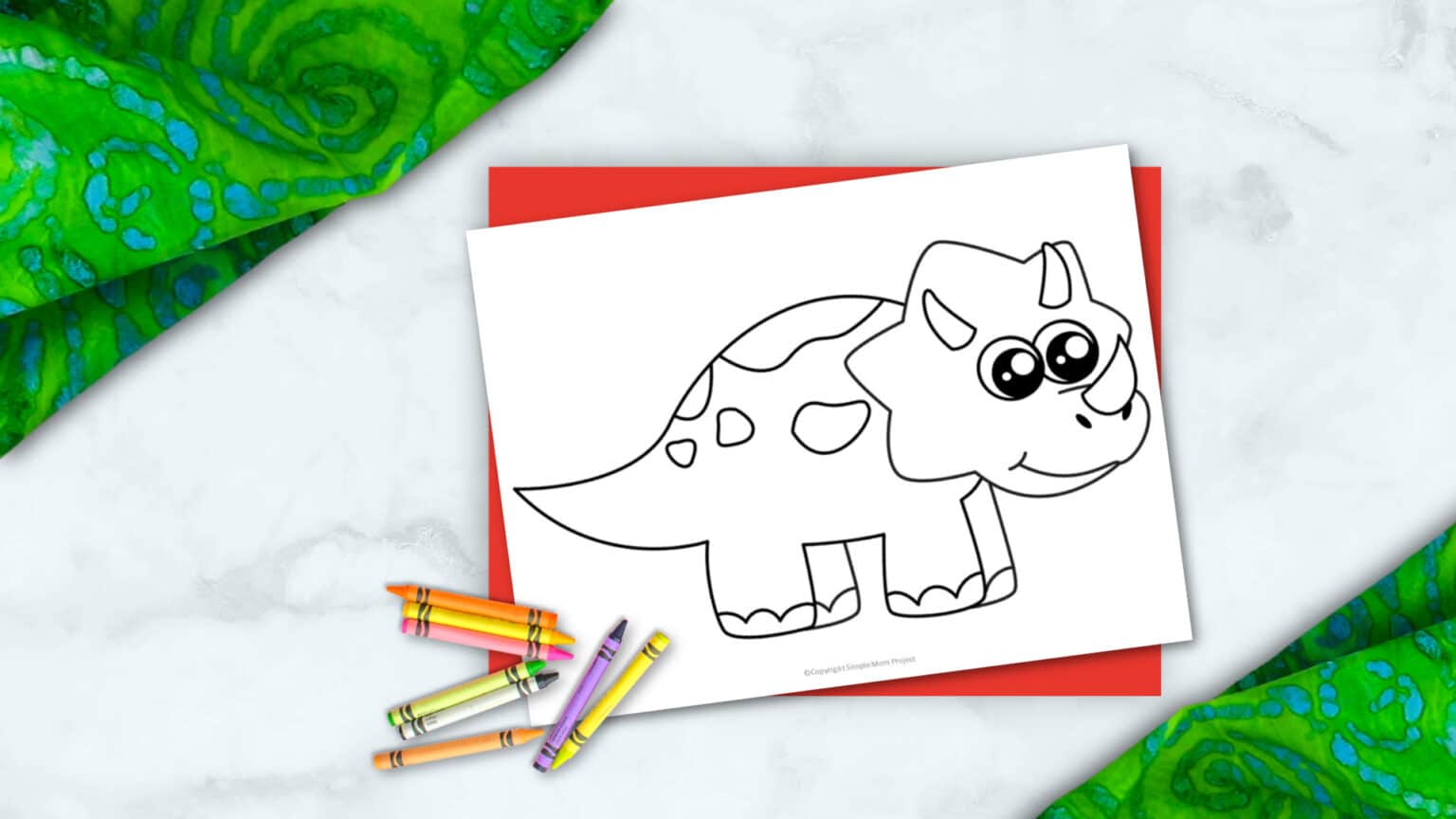 Free Printable Triceratops Template - Simple Mom Project