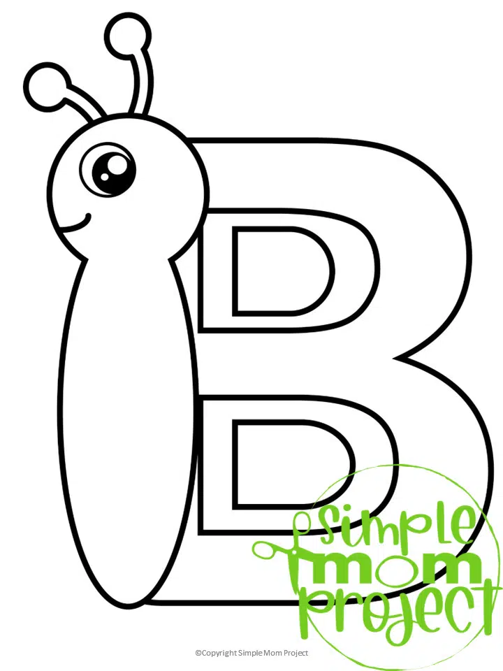 Animal Alphabet Letter B Coloring Butterfly Coloring Vrogue co