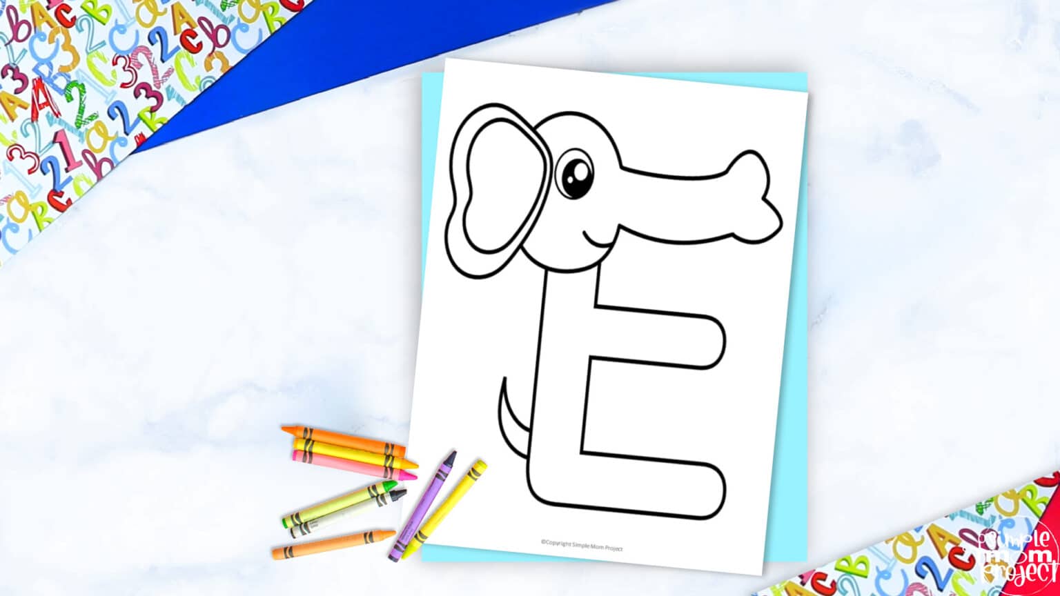 Free Printable Letter E Coloring Page - Simple Mom Project