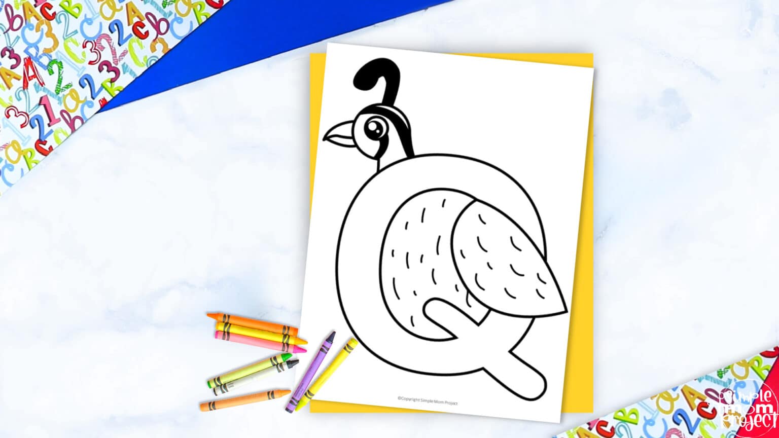 Free Printable Letter Q Coloring Page - Simple Mom Project