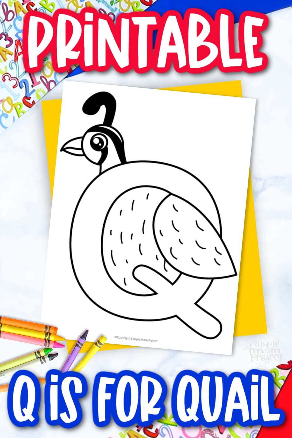 Free Printable Letter Q Coloring Page Simple Mom Project