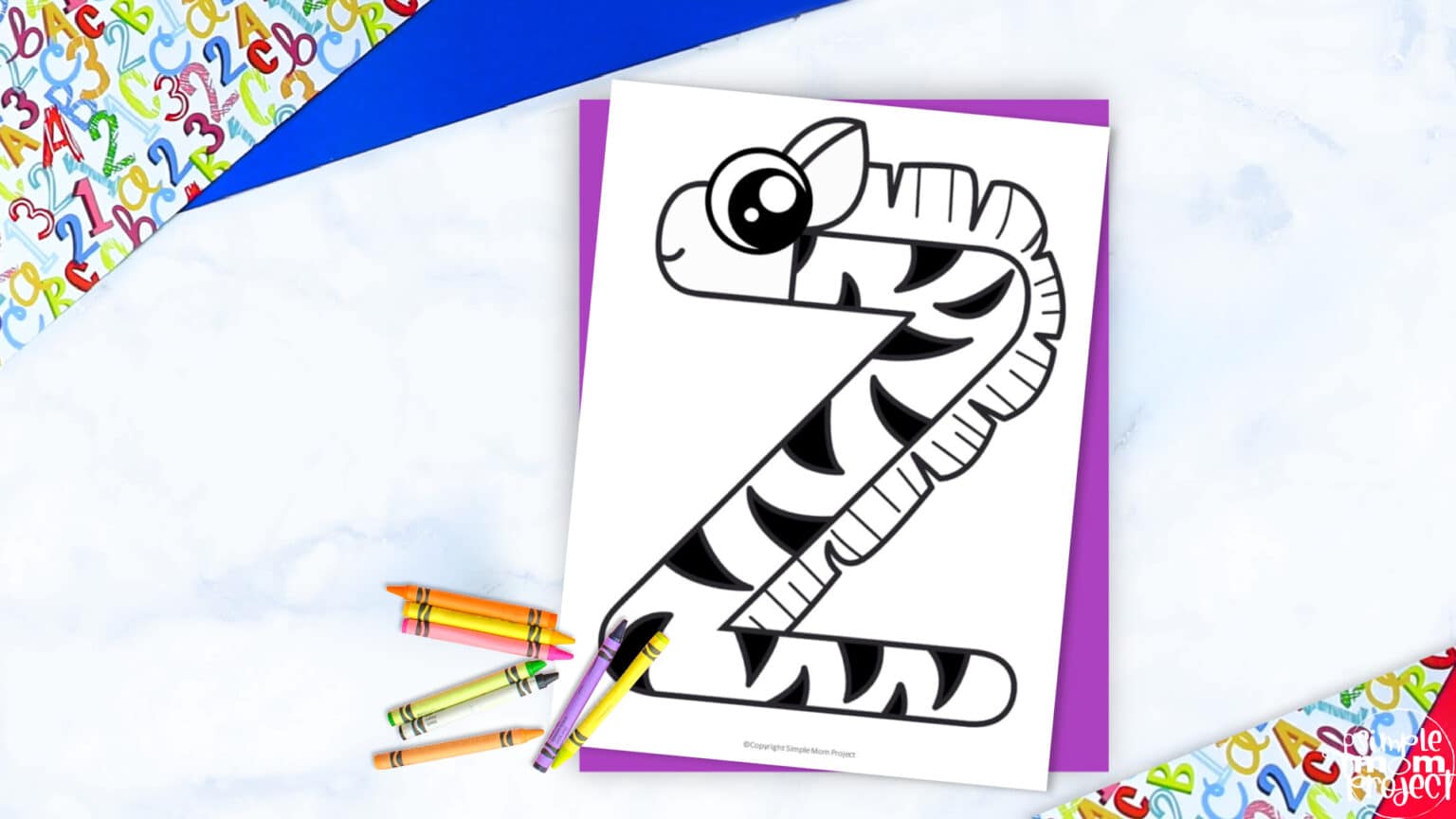 Free Printable Letter Z Coloring Page - Simple Mom Project