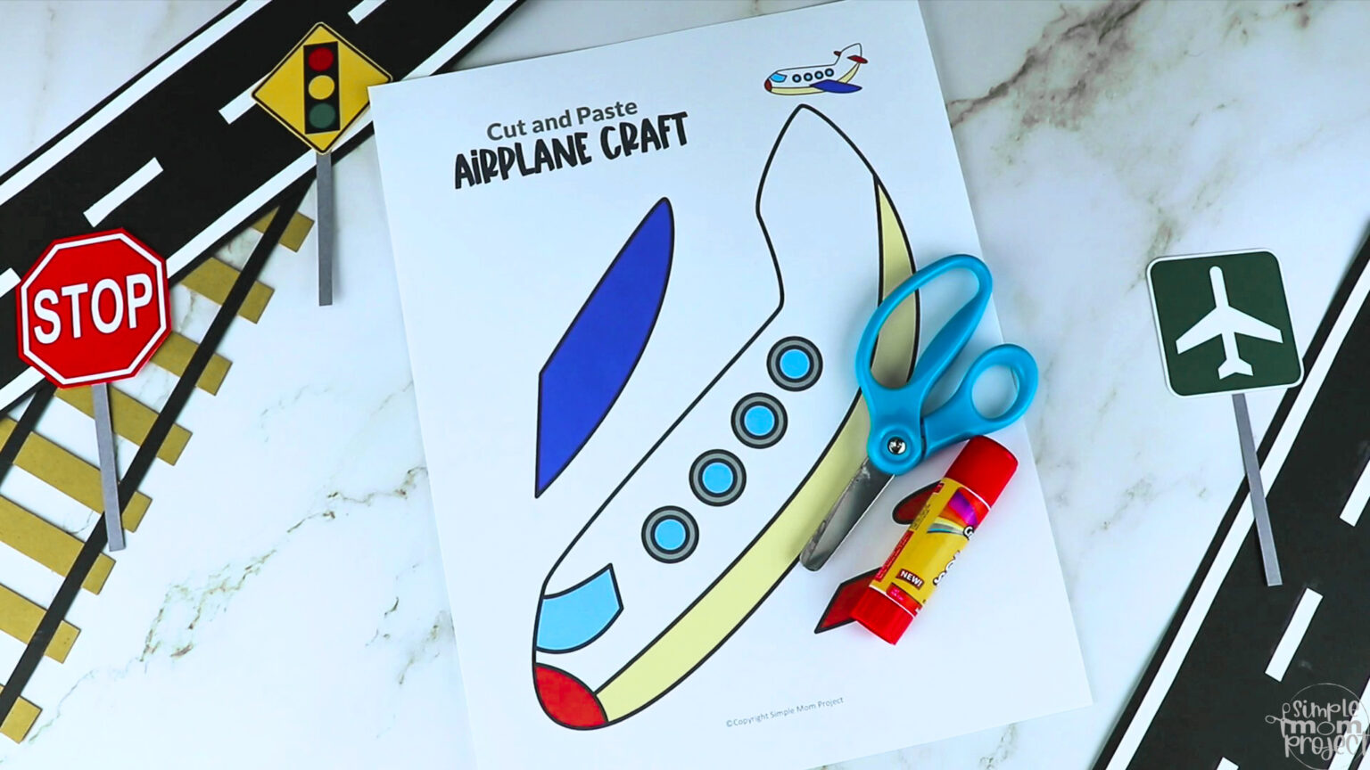 Printable Airplane Craft Template – Simple Mom Project
