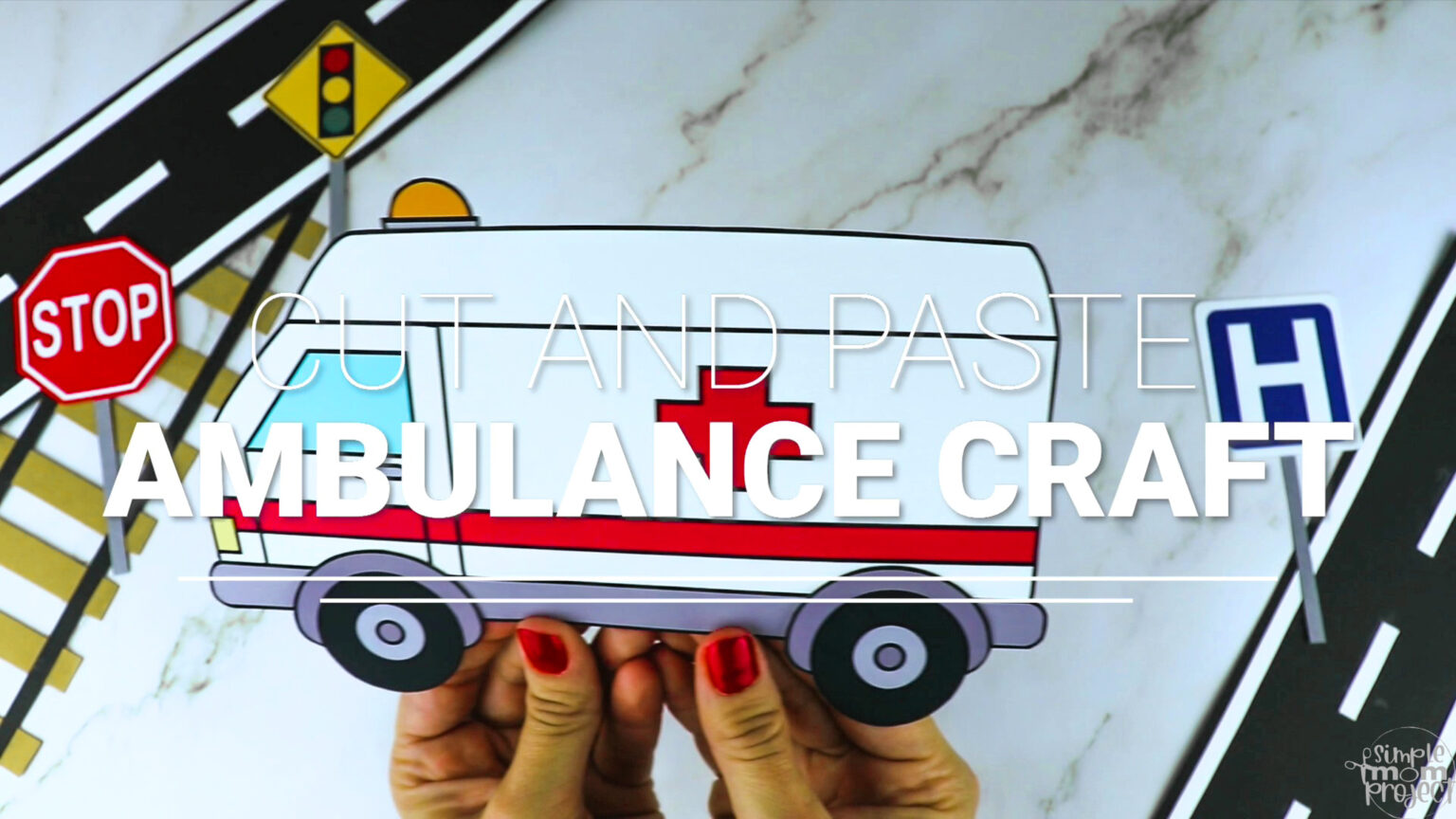 Printable Ambulance Craft Template – Simple Mom Project