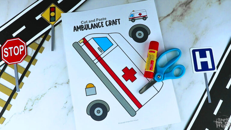 Printable Ambulance Craft Template – Simple Mom Project