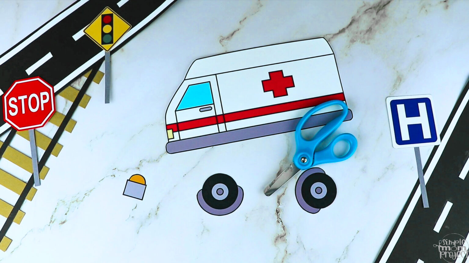 Printable Ambulance Craft Template – Simple Mom Project