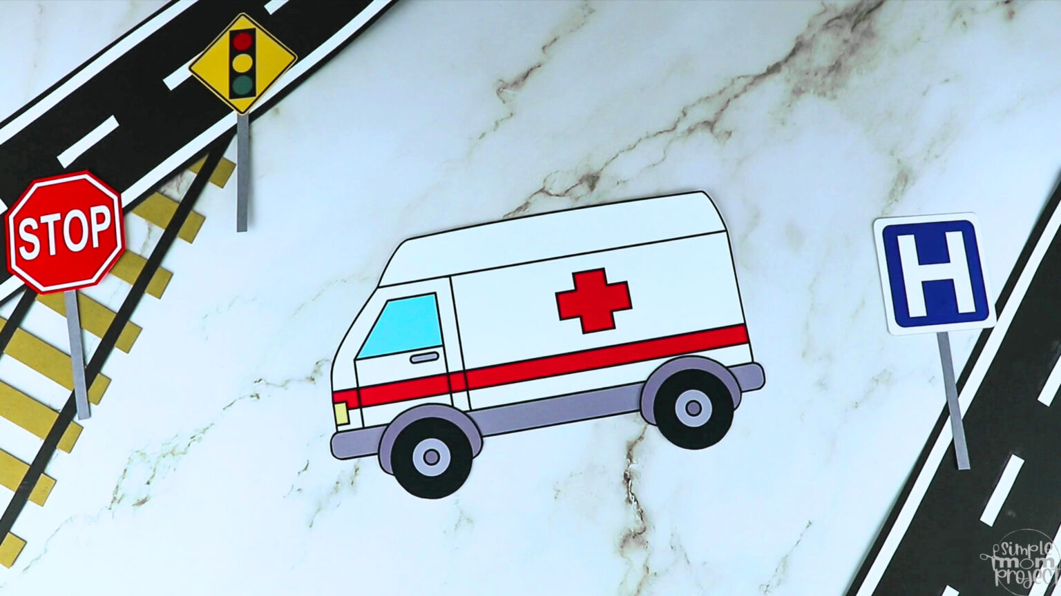Printable Ambulance Craft Template – Simple Mom Project