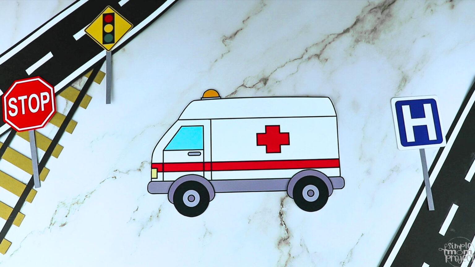 Printable Ambulance Craft Template – Simple Mom Project
