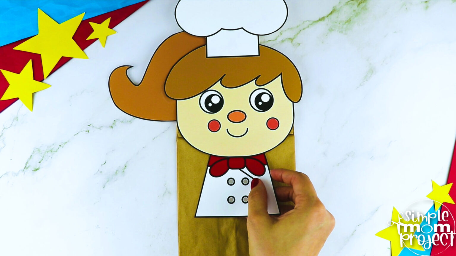 Printable Chef Paper Bag Puppet Template – Simple Mom Project