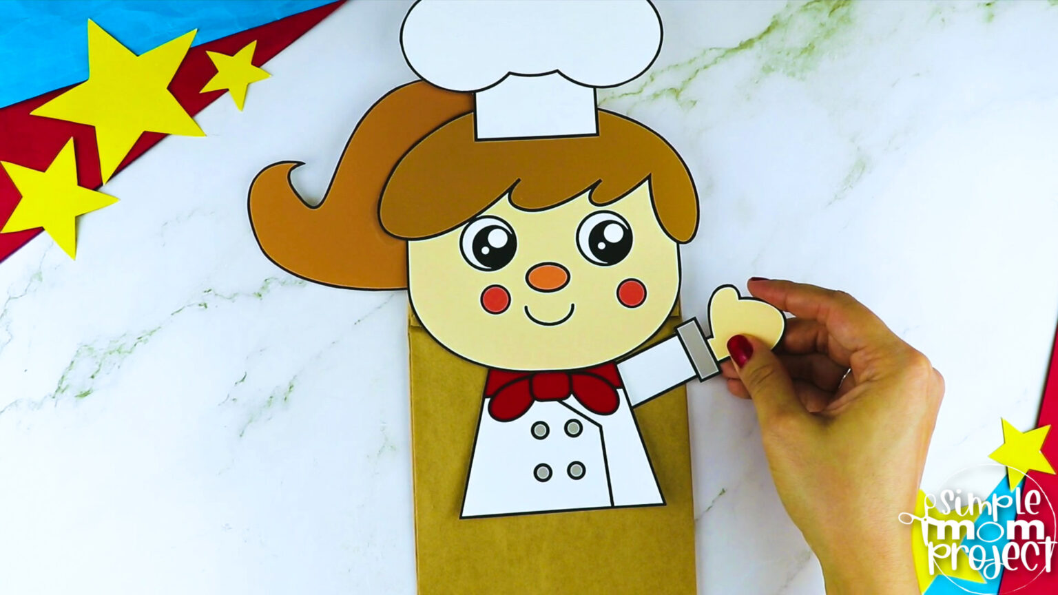 Printable Chef Paper Bag Puppet Template – Simple Mom Project