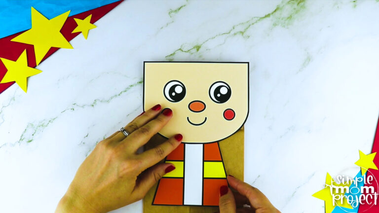 Printable Construction Worker Paper Bag Puppet Template – Fun Community ...