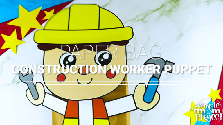 Printable Construction Worker Paper Bag Puppet Template – Fun Community ...