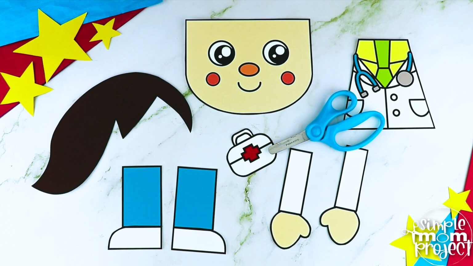 Printable Doctor Paper Bag Puppet Template – Simple Mom Project