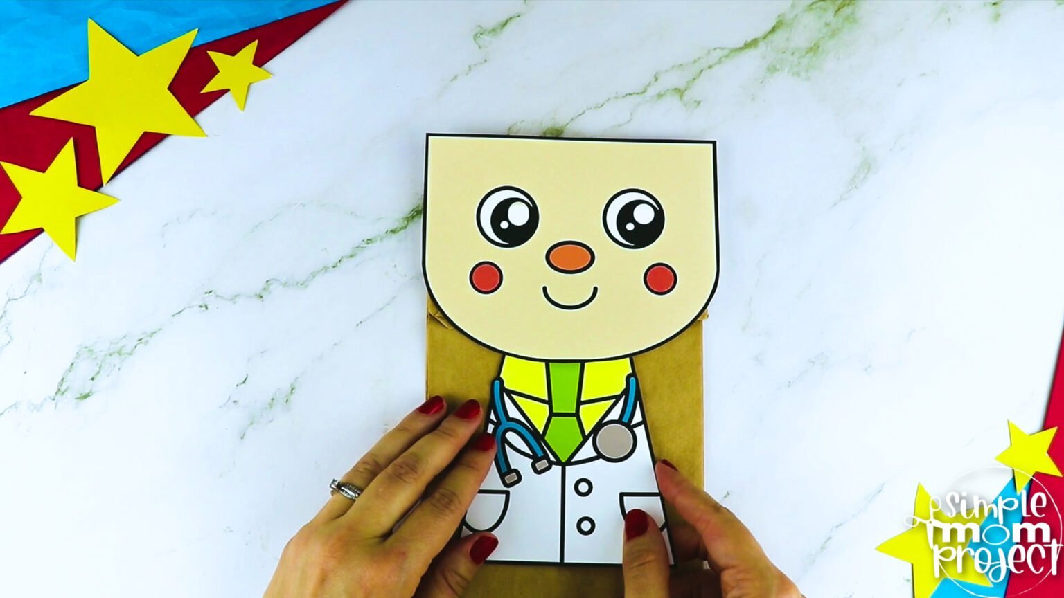 Printable Doctor Paper Bag Puppet Template – Simple Mom Project