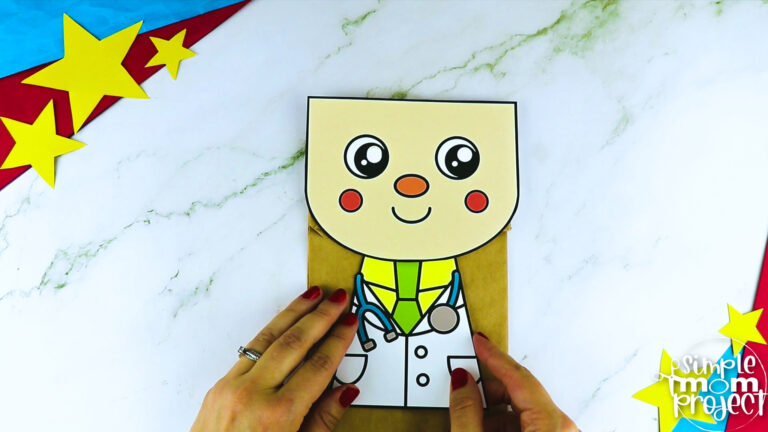 Printable Doctor Paper Bag Puppet Template – Simple Mom Project