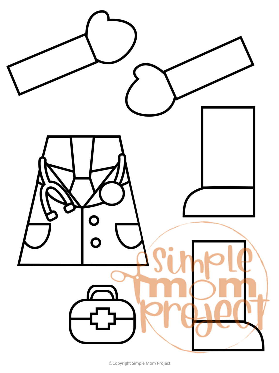 Printable Doctor Paper Bag Puppet Template – Simple Mom Project