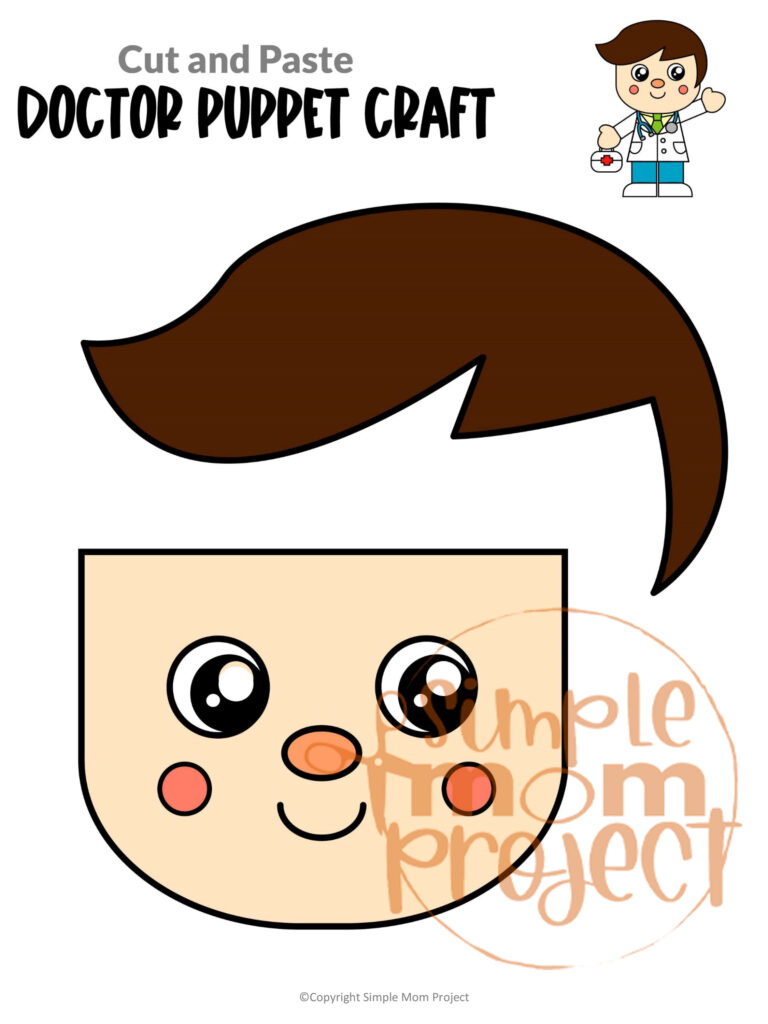 Printable Doctor Paper Bag Puppet Template – Simple Mom Project