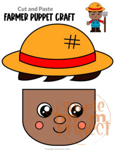 Printable Farmer Paper Bag Puppet Template – Simple Mom Project
