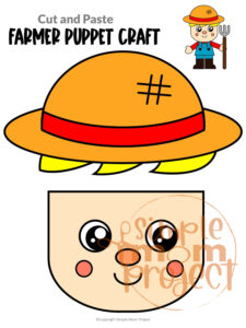 Printable Farmer Paper Bag Puppet Template – Simple Mom Project
