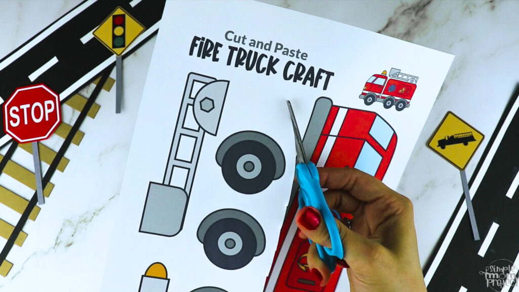 Printable Fire Truck Craft Template – Simple Mom Project