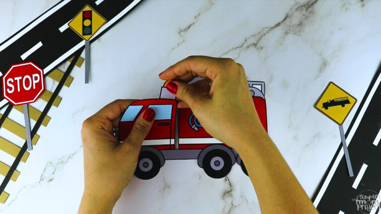 Printable Fire Truck Craft Template – Simple Mom Project