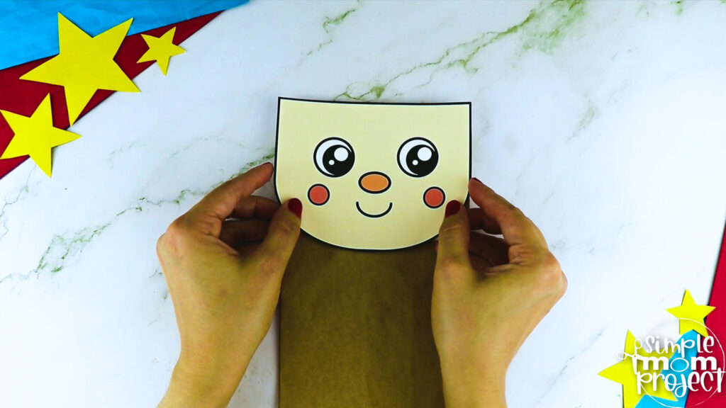 Printable Firefighter Paper Bag Puppet Template – Simple Mom Project