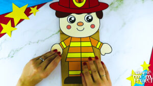 Printable Firefighter Paper Bag Puppet Template – Simple Mom Project