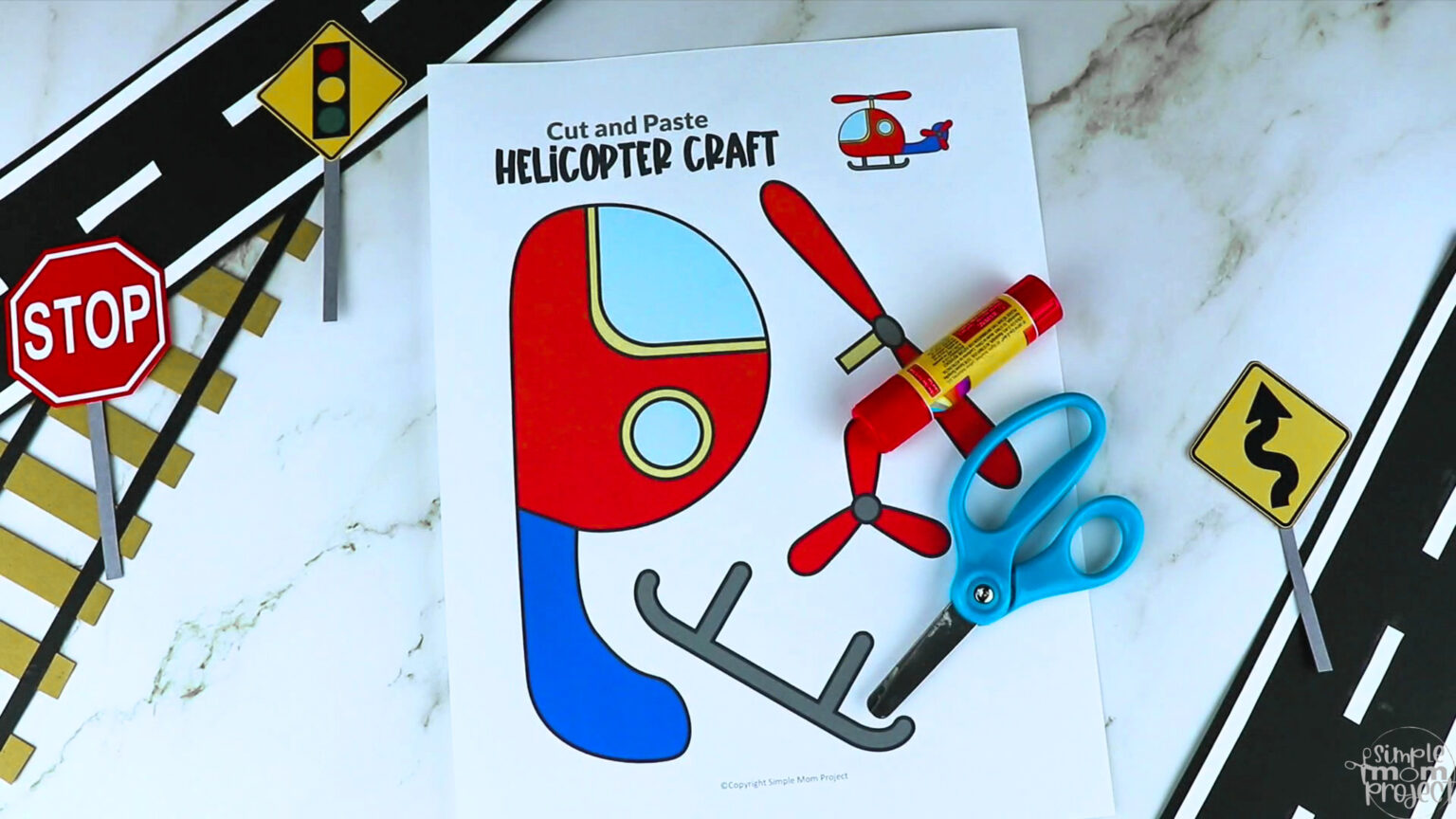 Printable Helicopter Craft Template – Simple Mom Project