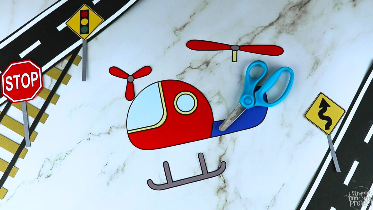 Printable Helicopter Craft Template – Simple Mom Project