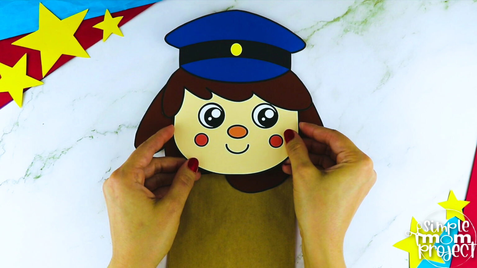 Printable Mail Carrier Paper Bag Puppet Template – Simple Mom Project