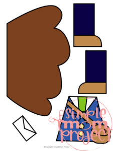 Printable Mail Carrier Paper Bag Puppet Template – Simple Mom Project