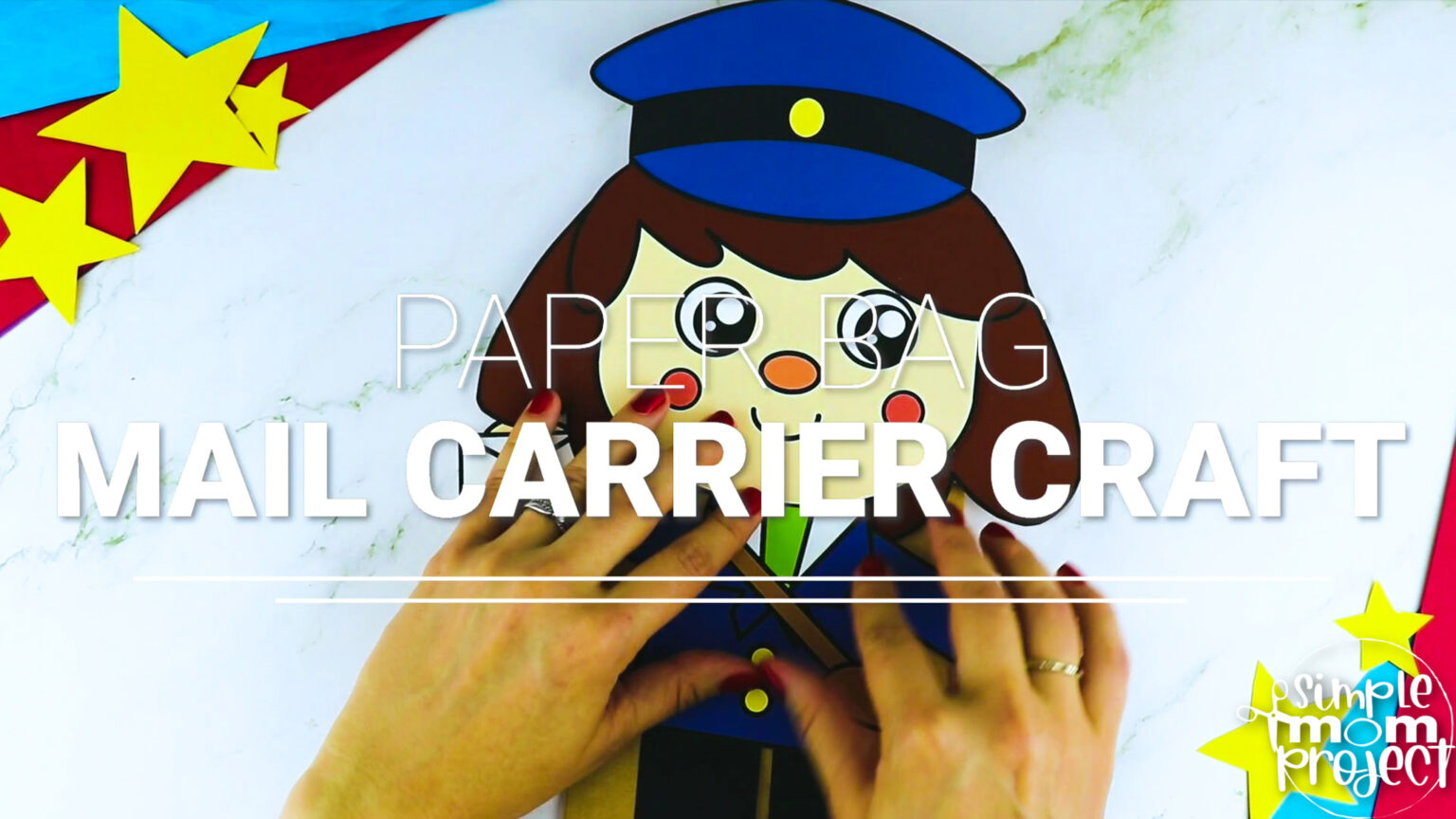 Printable Mail Carrier Paper Bag Puppet Template – Simple Mom Project