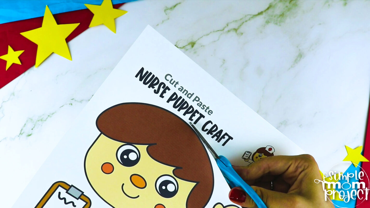 Printable Nurse Paper Bag Puppet Template – Simple Mom Project