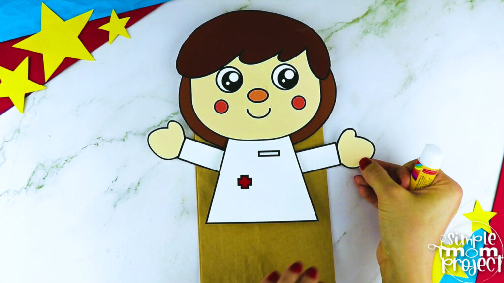 Printable Nurse Paper Bag Puppet Template – Simple Mom Project