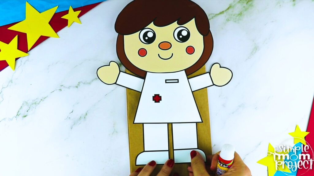 Printable Nurse Paper Bag Puppet Template – Simple Mom Project