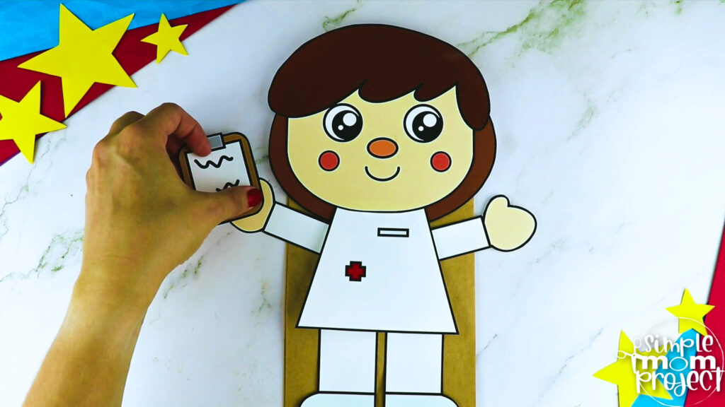 Printable Nurse Paper Bag Puppet Template – Simple Mom Project